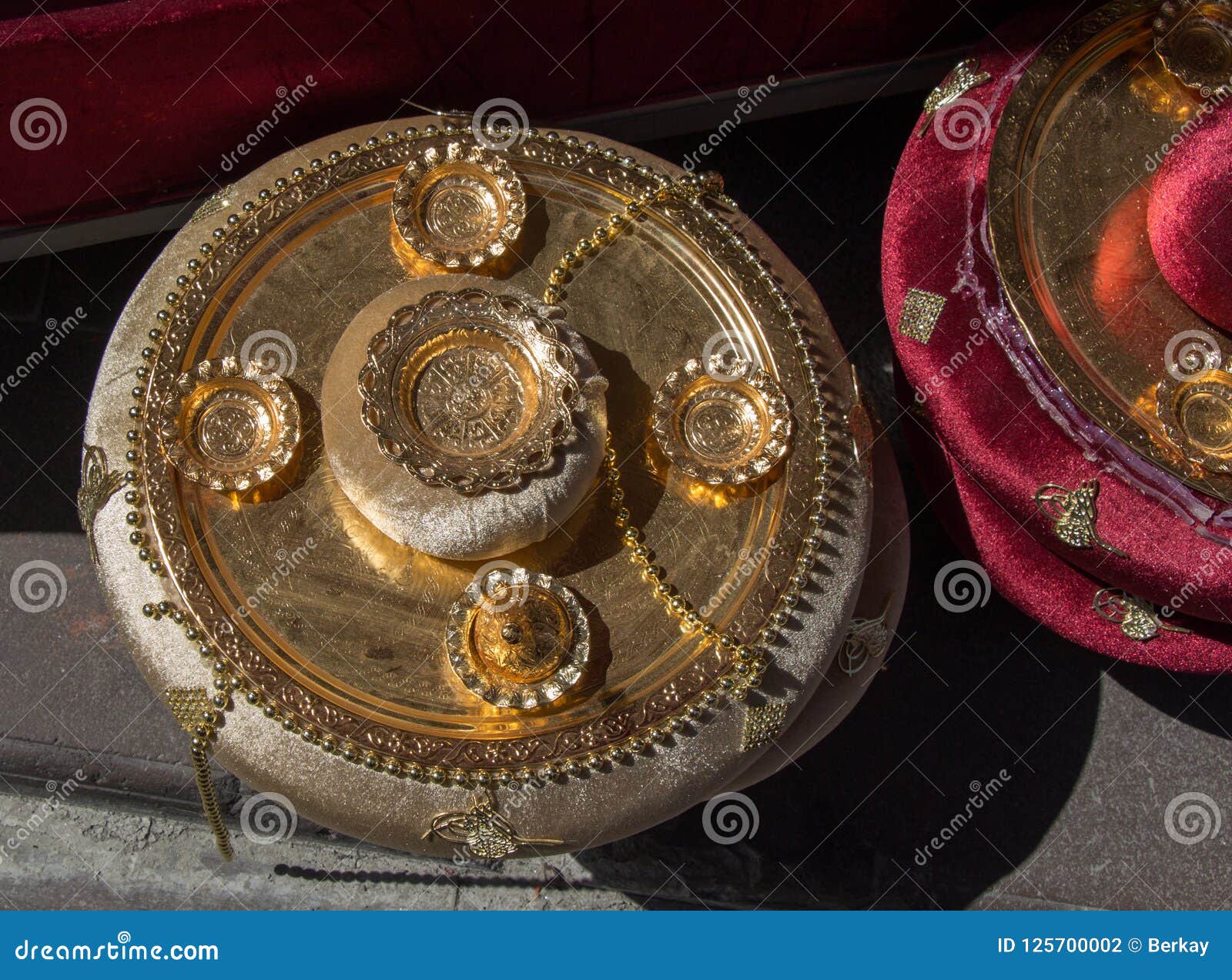 Taditional Turkish Metal Plates in View Stock Photo - Image of arts ...