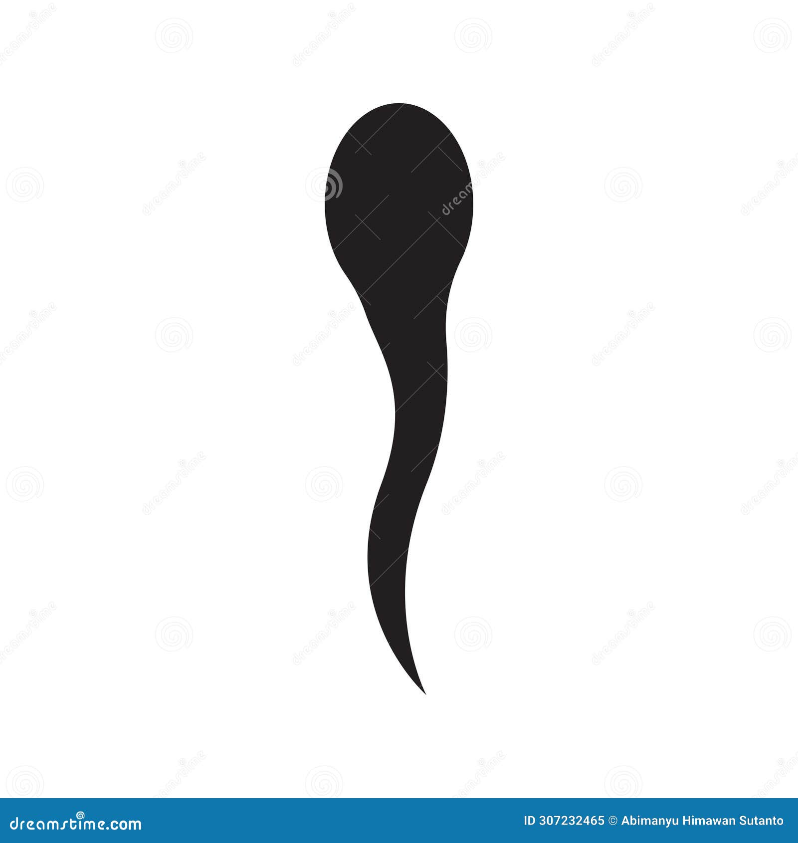 Tadpole icon vector stock vector. Illustration of white - 307232465