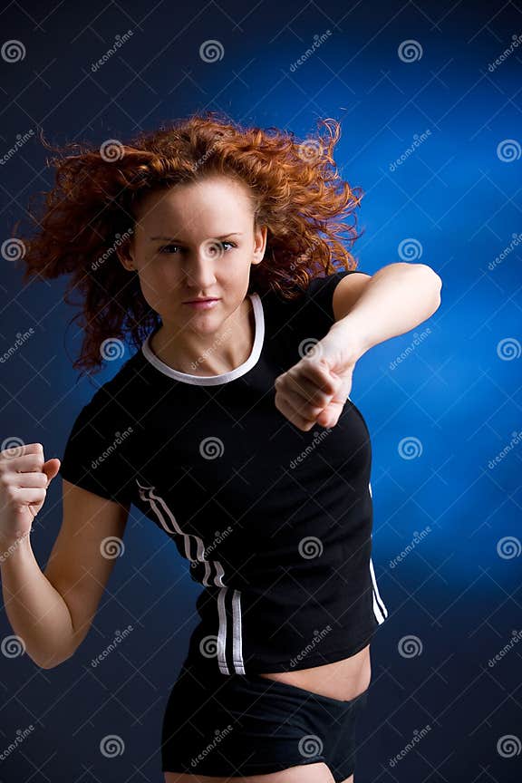 Tae Bo stock photo. Image of fighter, beauty, single, shadow - 2584652