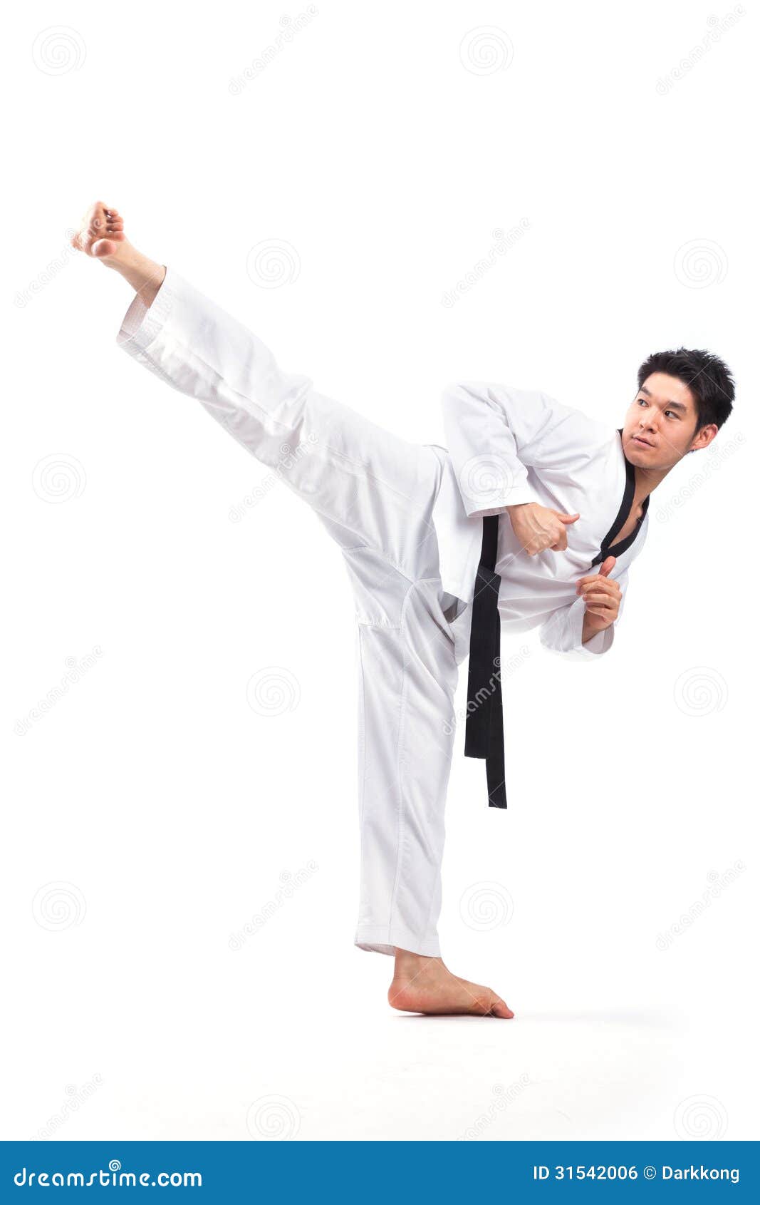 Taekwondo action stock photo. Image of korea, arts, combat - 31542006