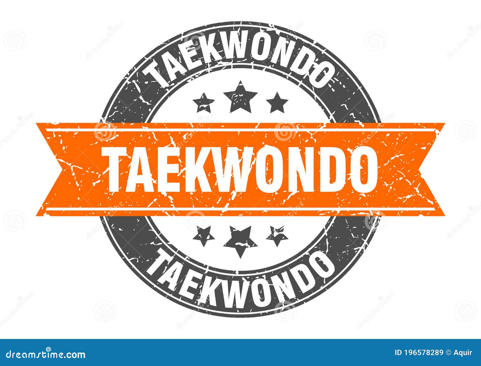 Taekwondo stamp stock vector. Illustration of insignia - 196578289
