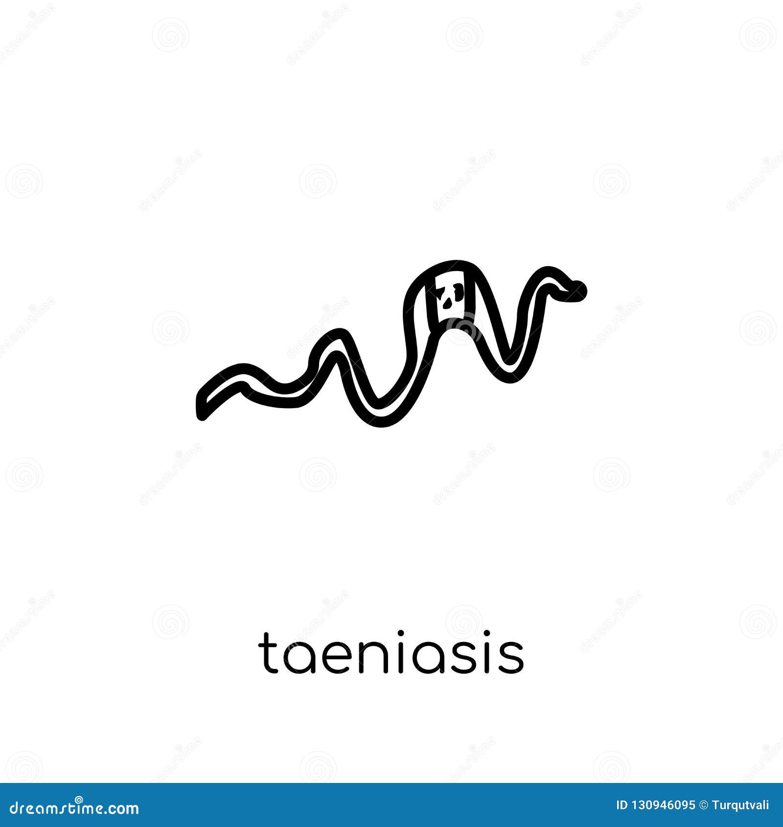 Taeniasis Icon. Trendy Modern Flat Linear Vector Taeniasis Icon Stock ...