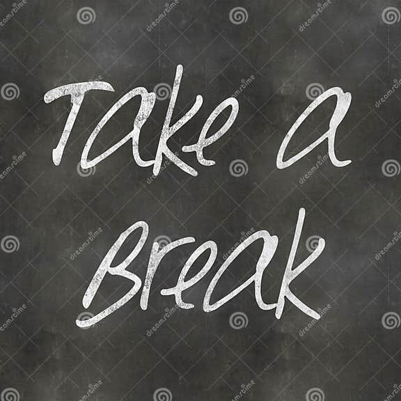 Tafel machen eine Pause stock abbildung. Illustration von platte - 52378682