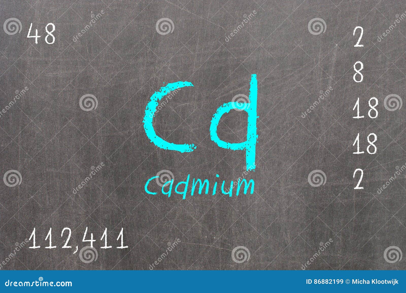 Tafel Mit Periodensystem, Kadmium Stock Abbildung - Illustration von ...
