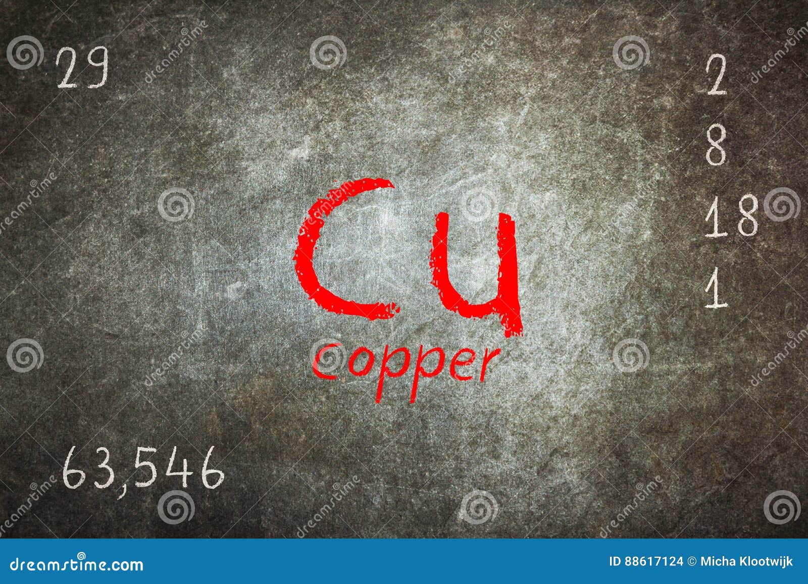 Tafel Mit Periodensystem, Kupfer Stock Abbildung - Illustration von ...