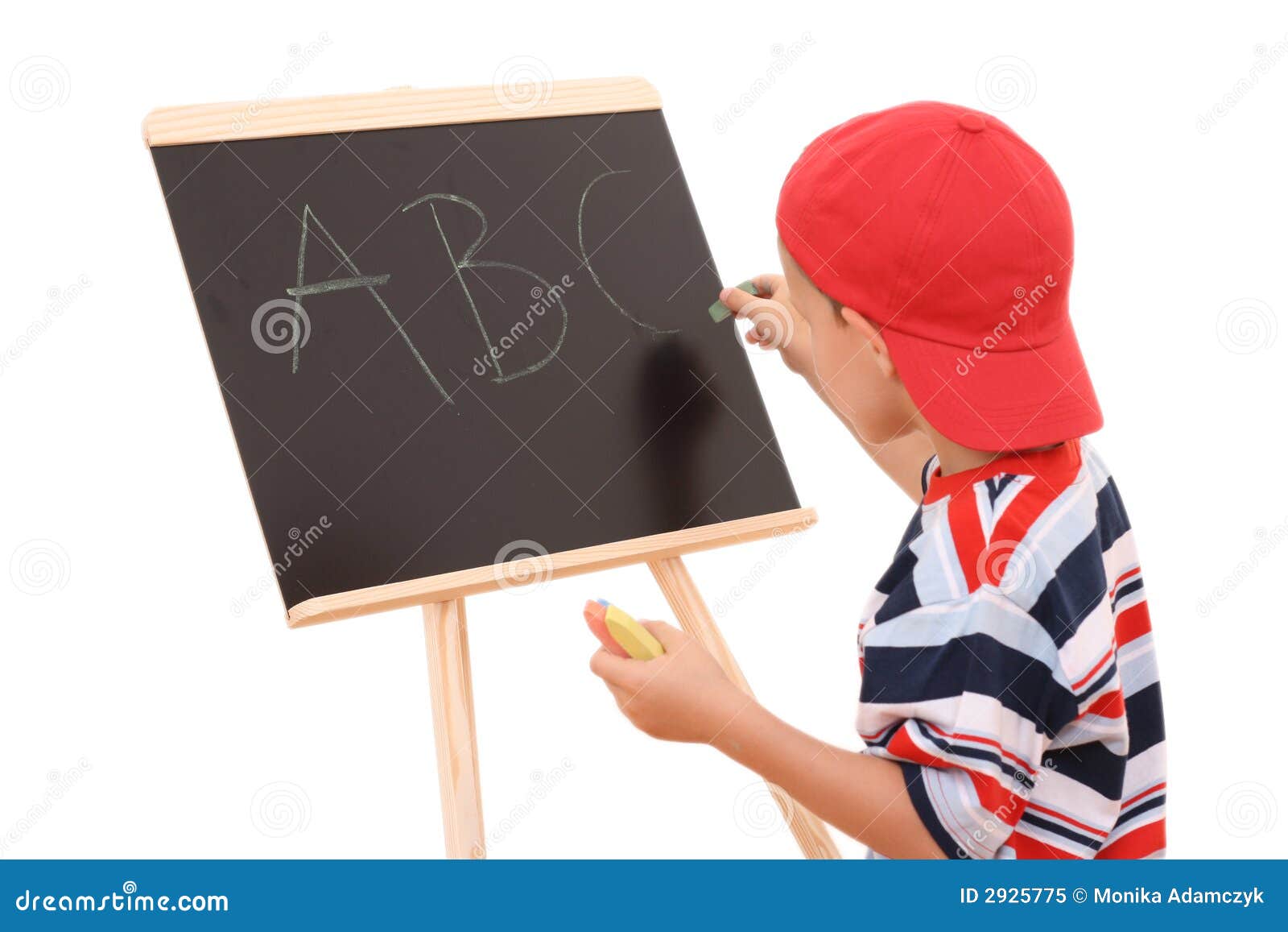 Tafel und Kind stockbild. Bild von mann, kreide, konzentration - 2925775