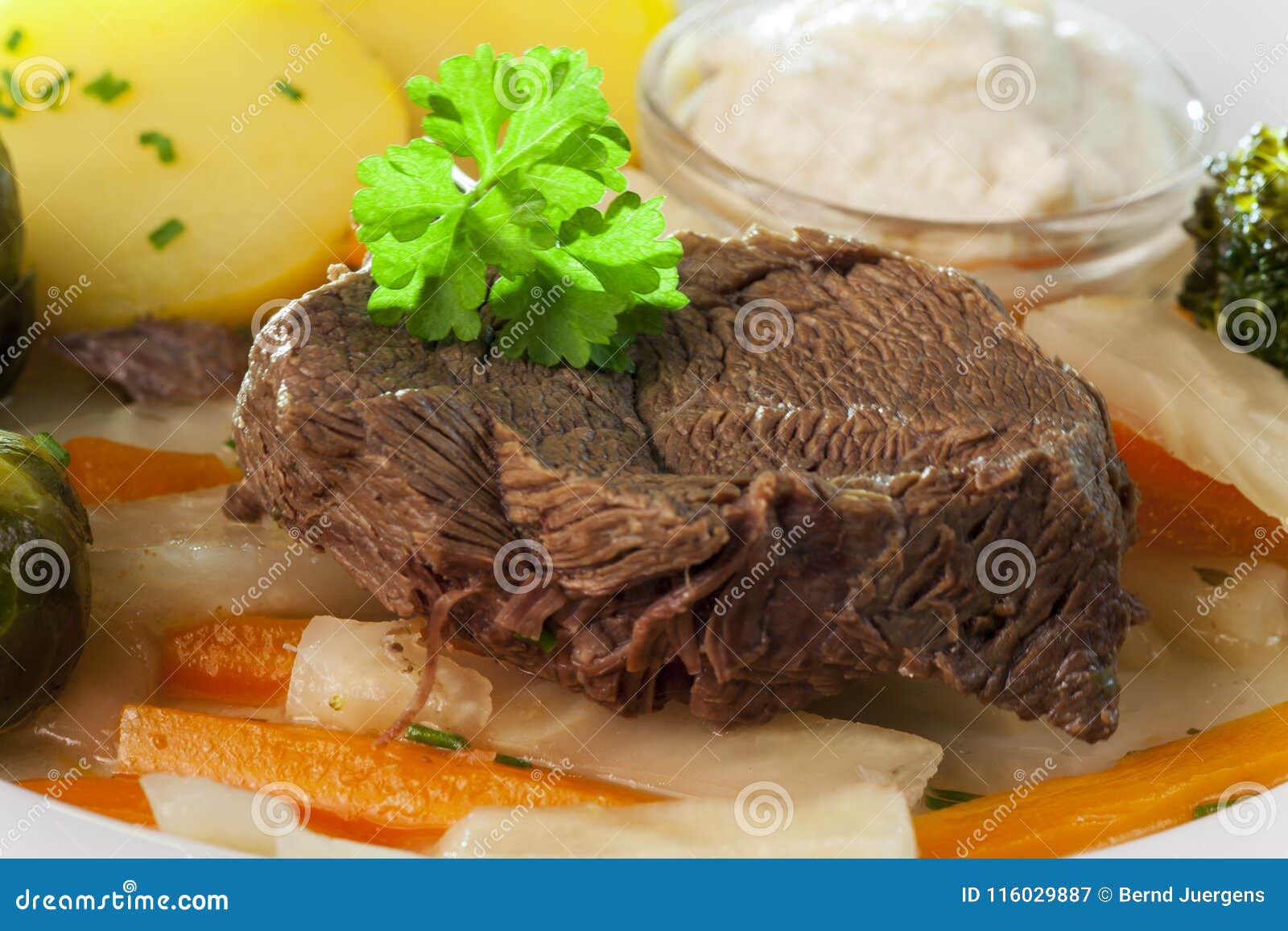 Tafelspitz stock image. Image of beef, bavarian, gravy - 116029887