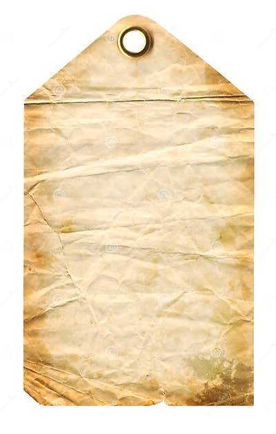 Tag Aged (path included) stock image. Image of sale, scrapbooking - 122445