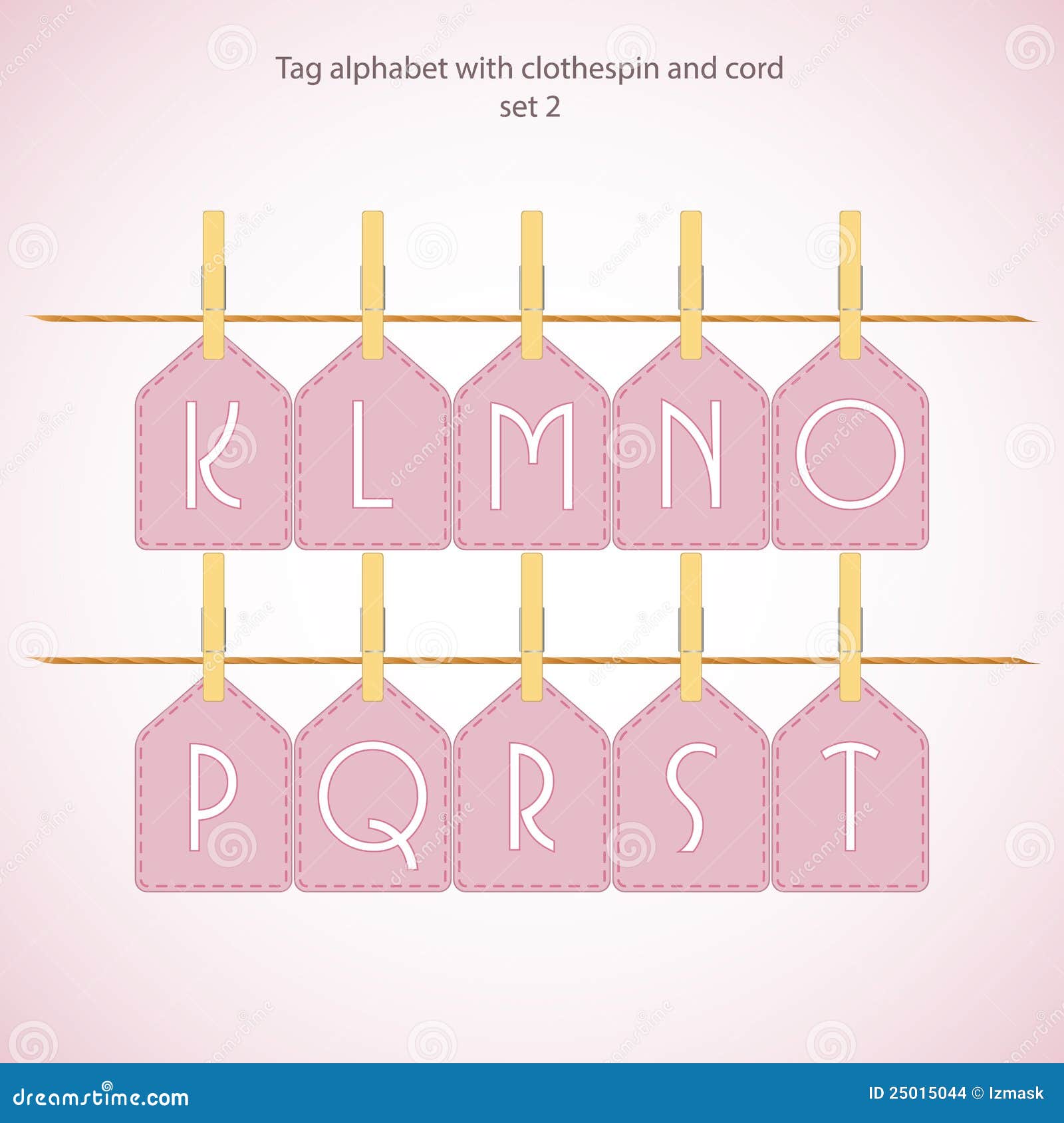 Tag Alphabet with Clothespin and Cord Stock Vector - Illustration of ...