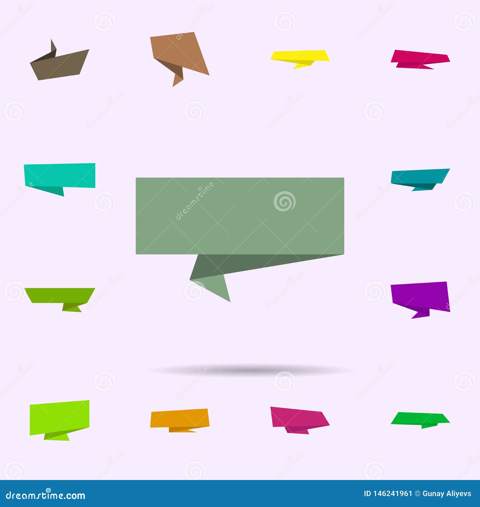 Tag, Banner, for Text, Post Icon. Universal Set of Tag for Website ...