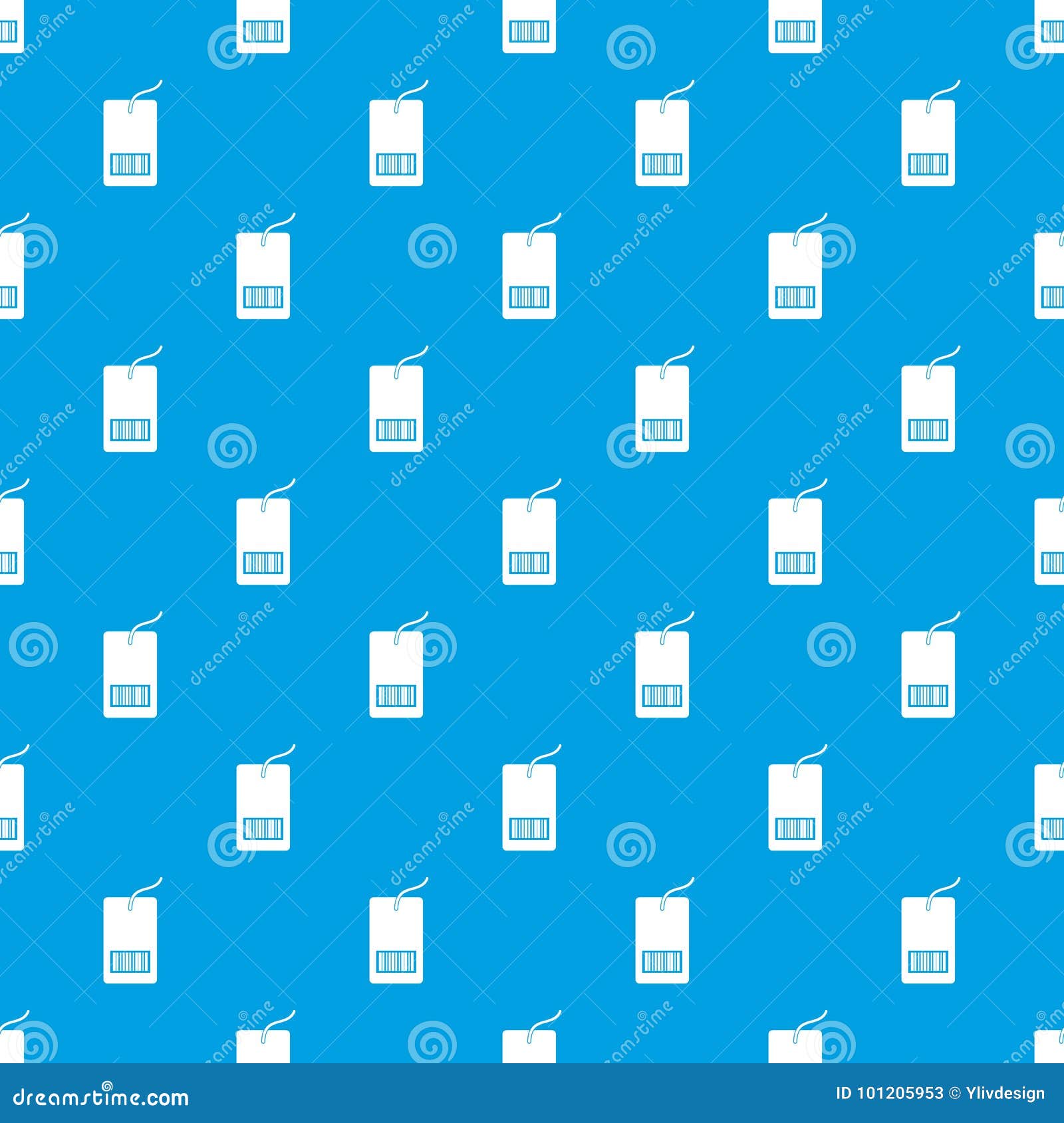Tag with Bar Code Pattern Seamless Blue Stock Vector - Illustration of ...