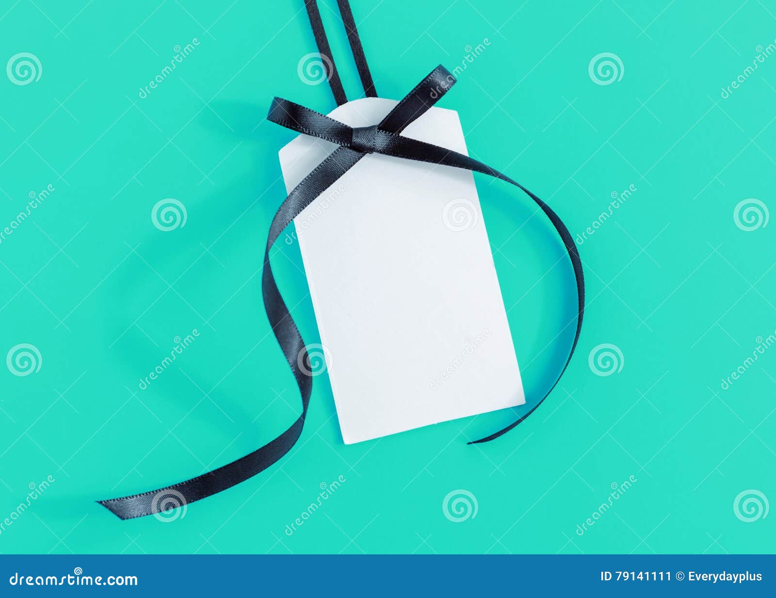Tag with black ribbon stock image. Image of present, brand - 79141111