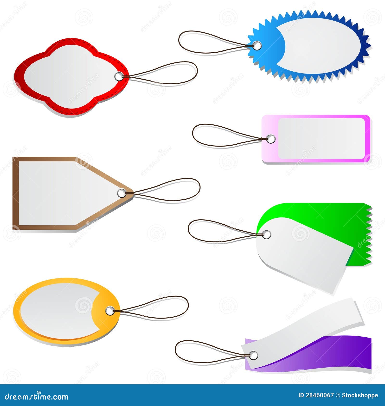 Tag colorido ilustração do vetor. Ilustração de redondo - 28460067