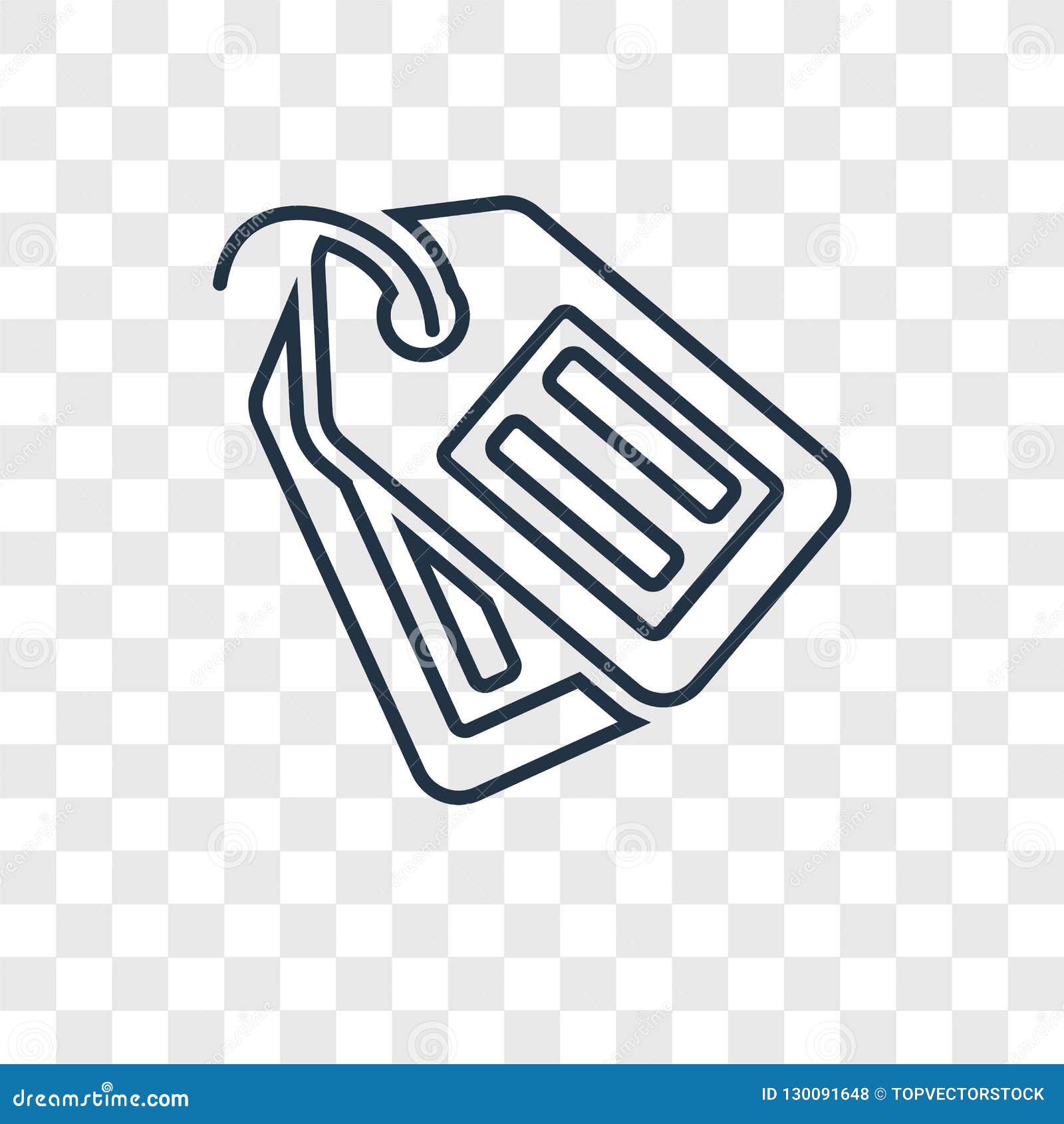 Tag Concept Vector Linear Icon Isolated on Transparent Background, Tag ...