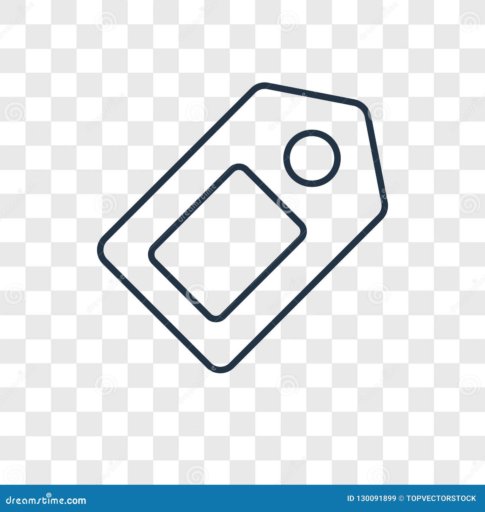 Tag Concept Vector Linear Icon Isolated on Transparent Background, Tag ...