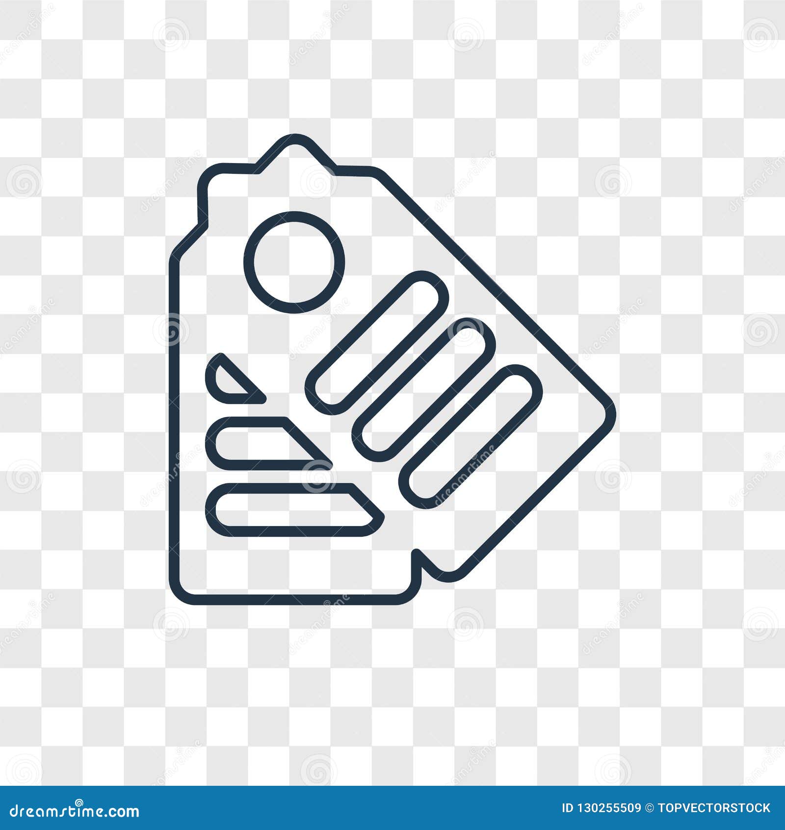 Tag Concept Vector Linear Icon Isolated on Transparent Background, Tag ...