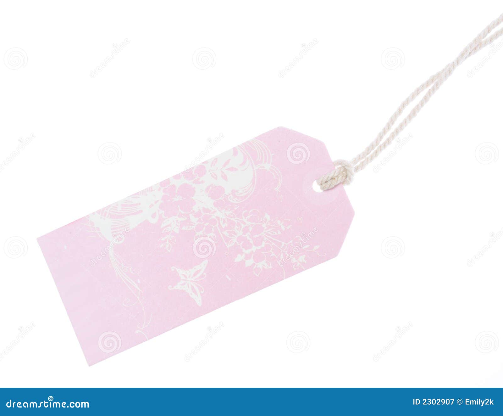Tag cor-de-rosa imagem de stock. Imagem de anexo, compra - 2302907