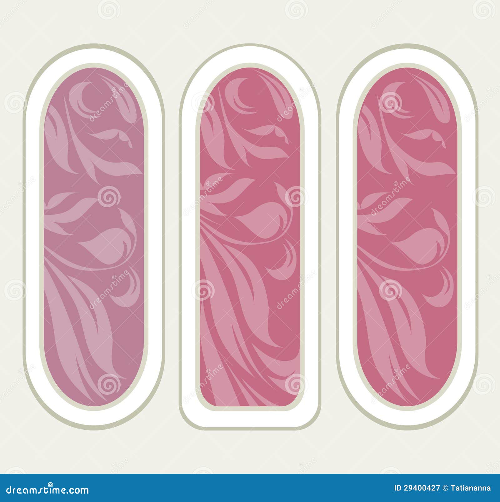 Tag Cor-de-rosa Florais Para O Vetor Do Molde Ilustração do Vetor ...