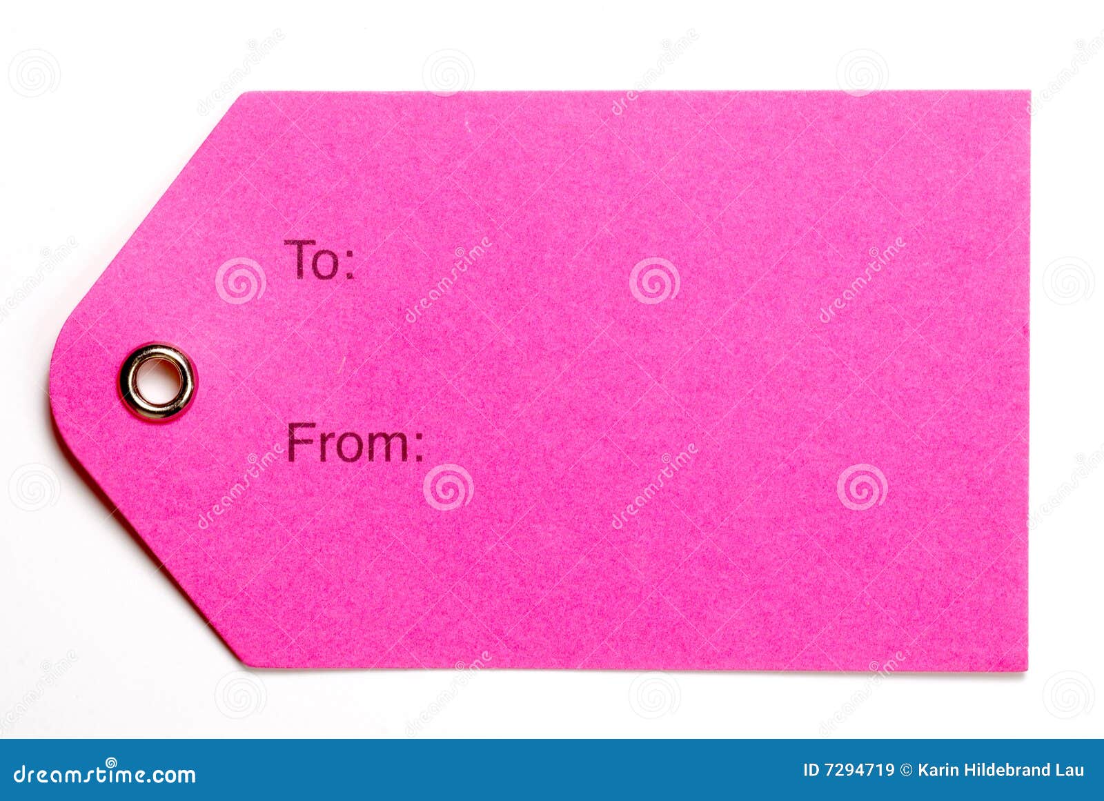 Tag De Papel Cor-de-rosa Do Presente Imagem de Stock - Imagem de ...