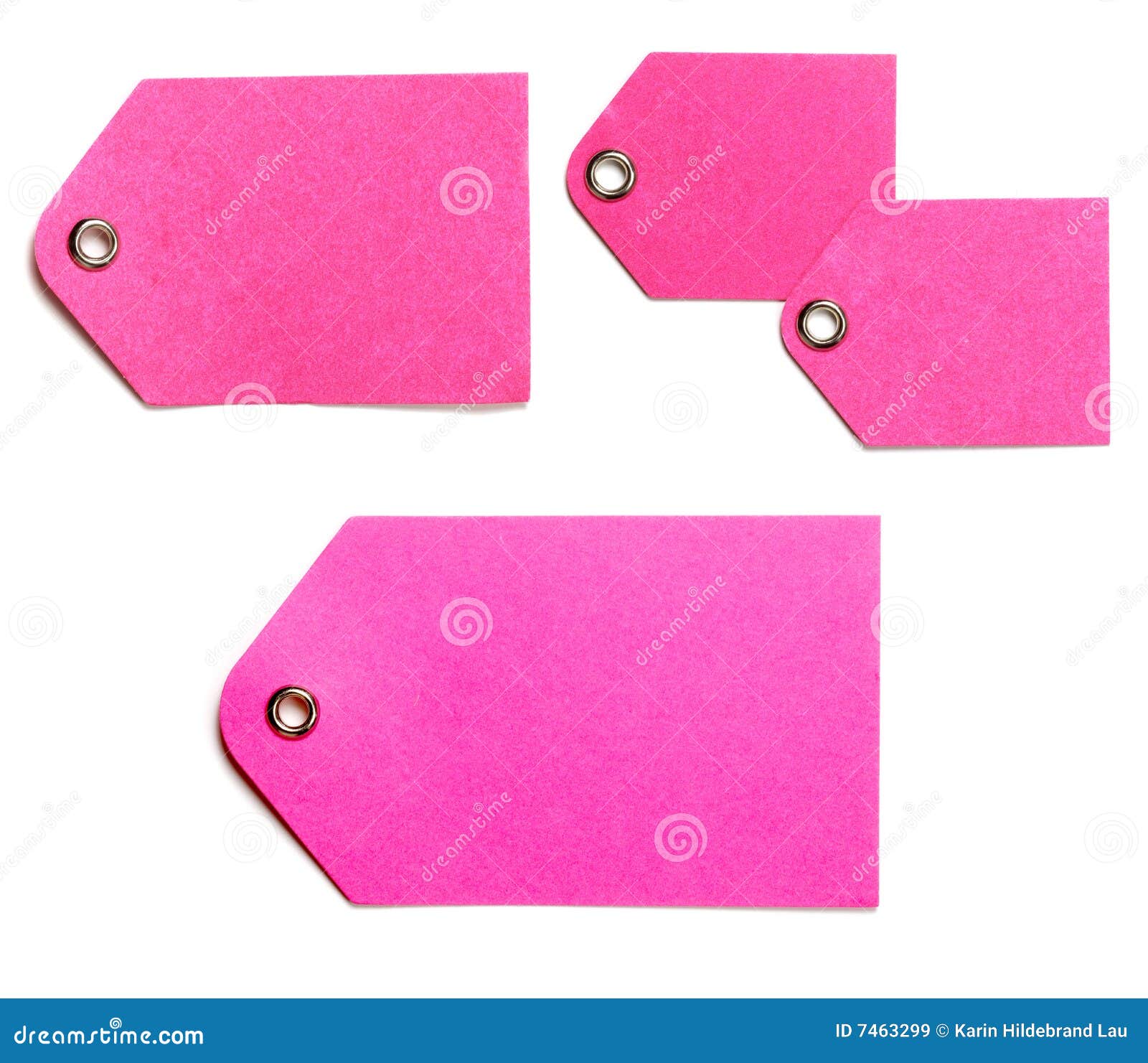 Tag De Papel Cor-de-rosa Do Presente Imagem de Stock - Imagem de ...