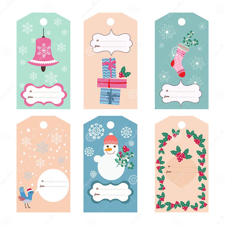 Tag do Natal ilustração do vetor. Ilustração de geada - 45487475