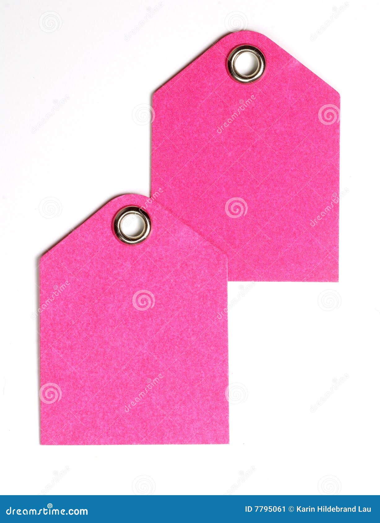 Tag Em Branco De Papel Cor-de-rosa Imagem de Stock - Imagem de feriado ...