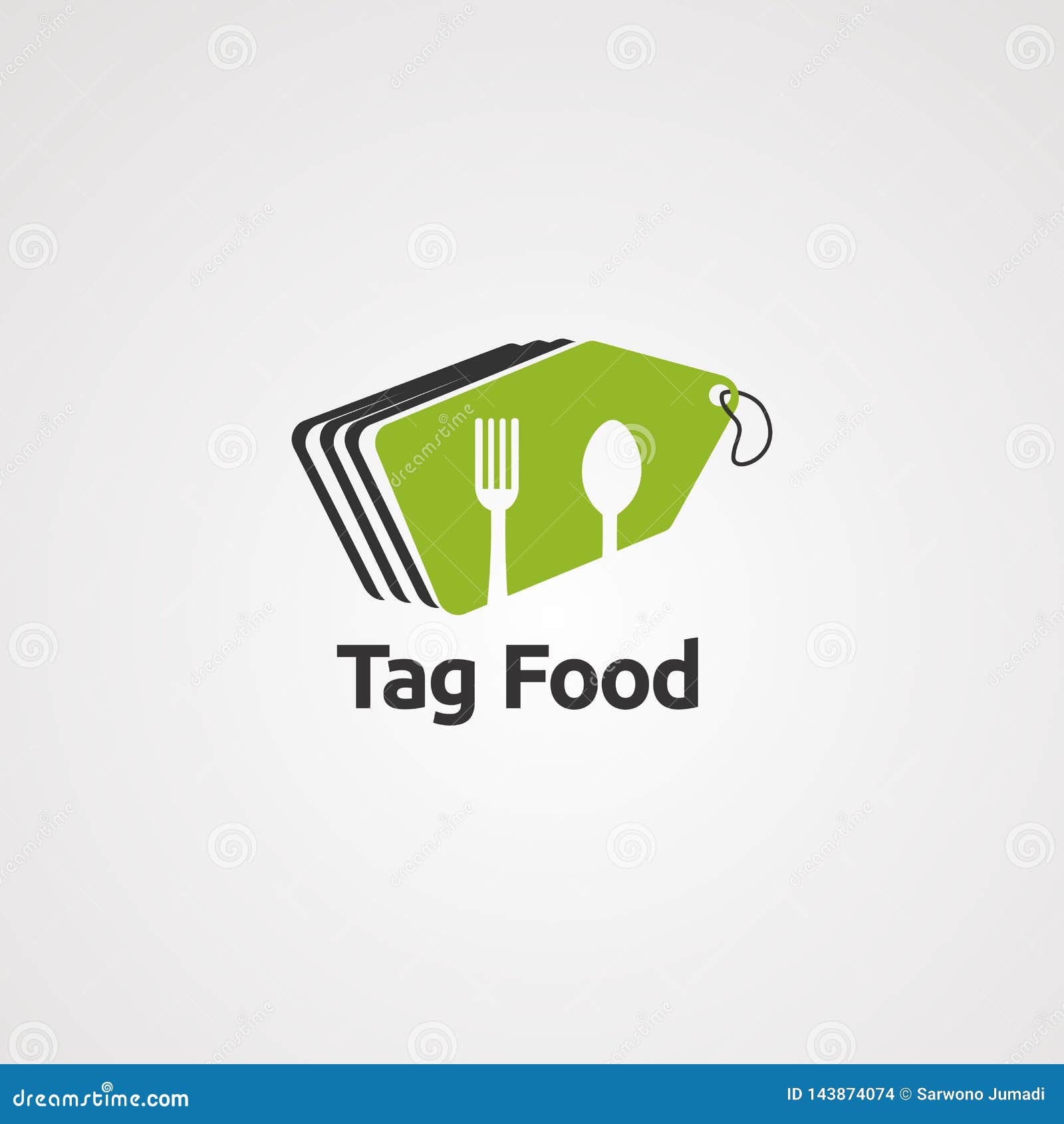 Tag Food Logo Vector, Icon, Element, and Template Stock Vector ...