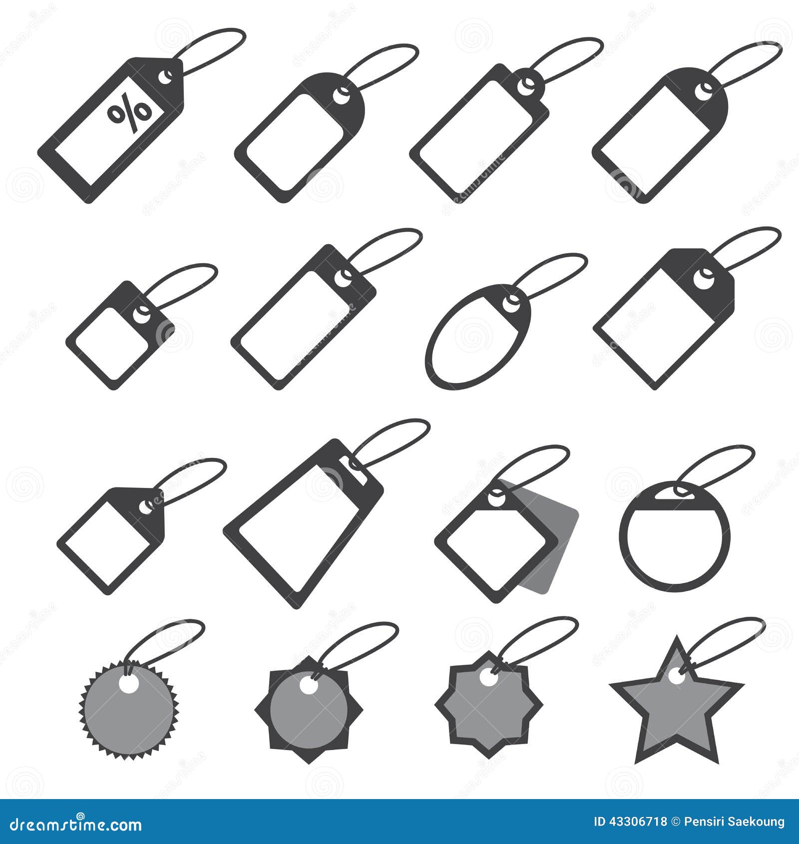 Tag icon set stock vector. Illustration of flask, nuclear - 43306718