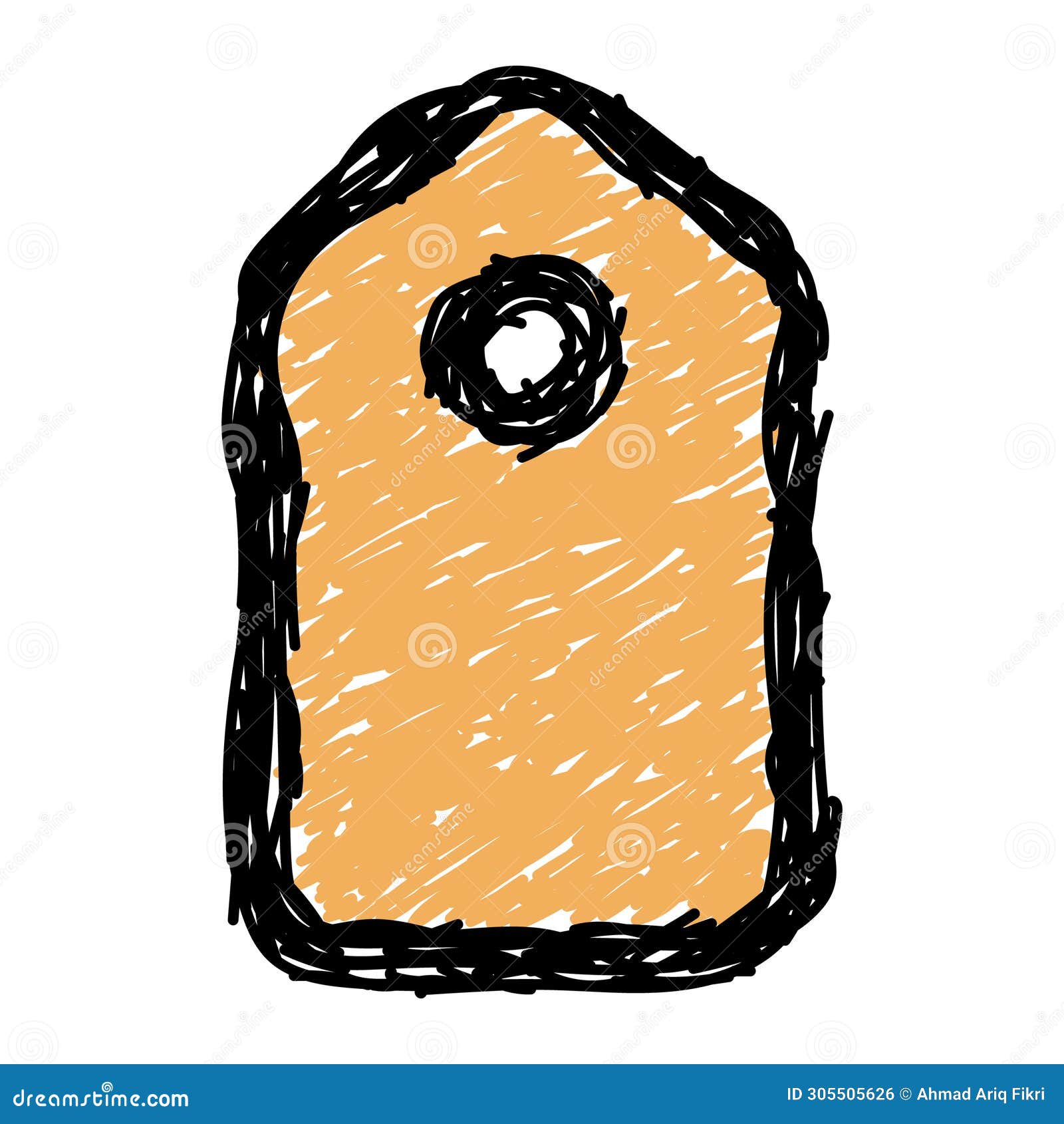 Tag Icon. User Interface Concept. Tag Doodle Hand Drawn Icon Stock ...