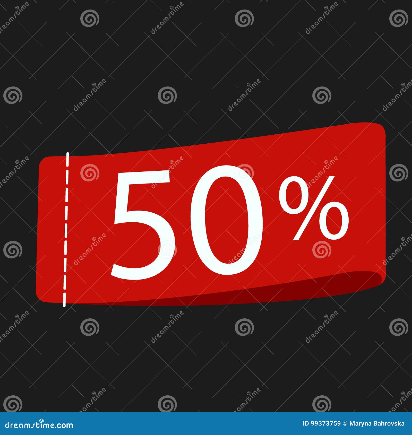 50 Tag Icon, Vector Illustration. Flat Design Style Stock Illustration ...