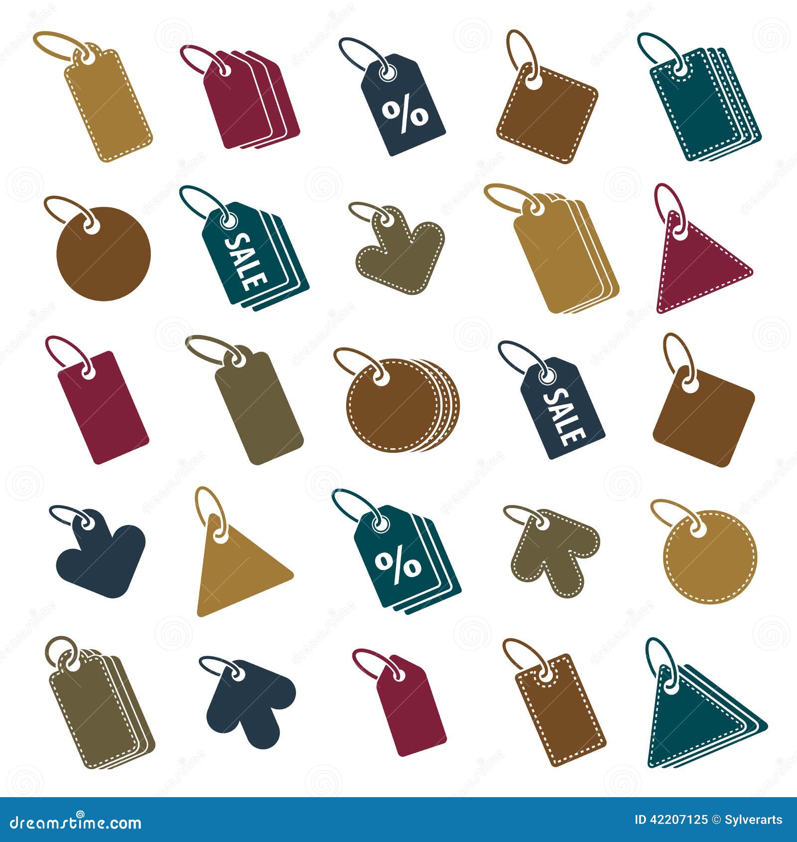 Tag Icons Isolated on White Background Vector Set, Retail Theme Stock ...