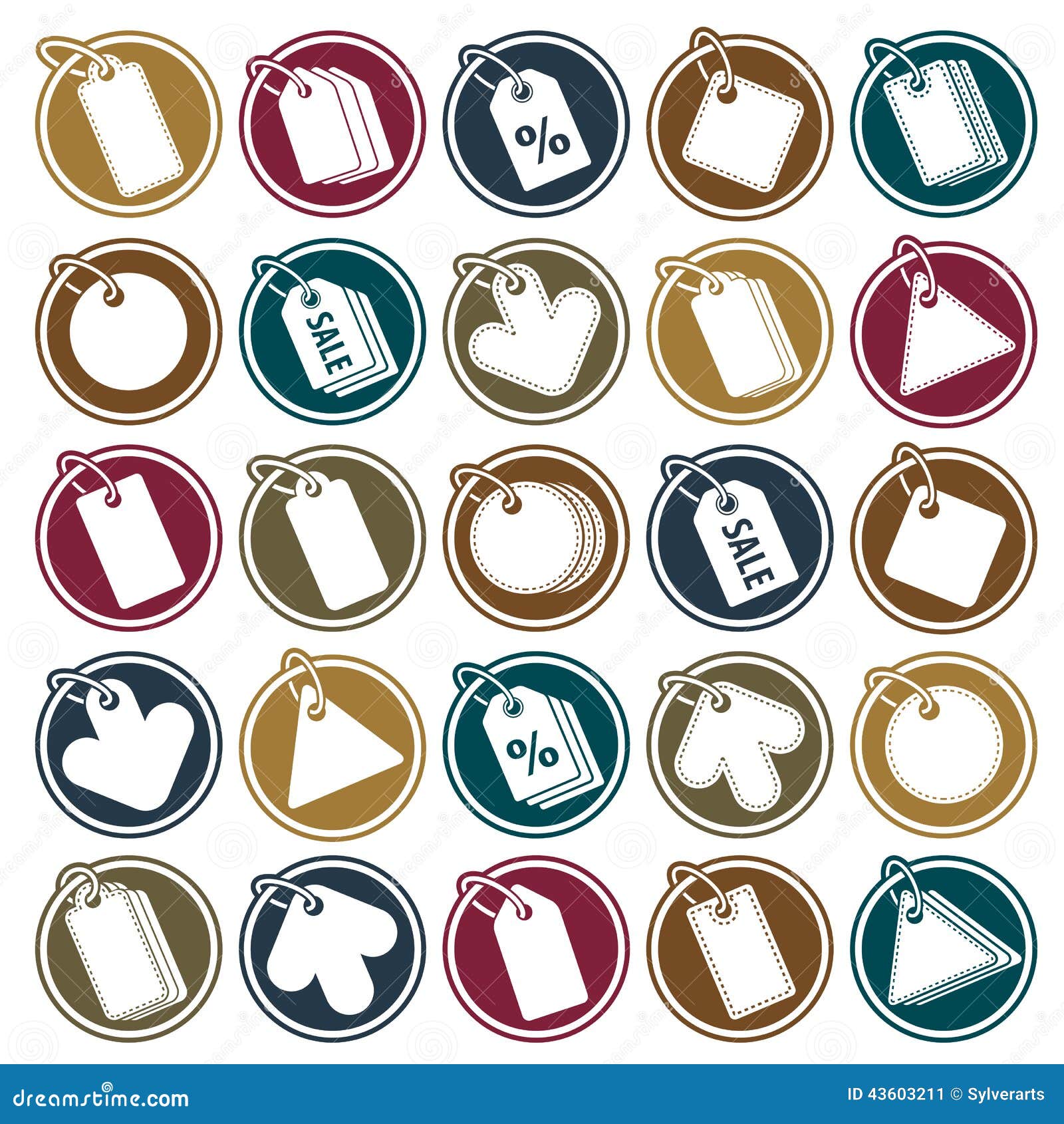 Tag Icons Isolated on White Background Vector Set, Retail Theme Stock ...