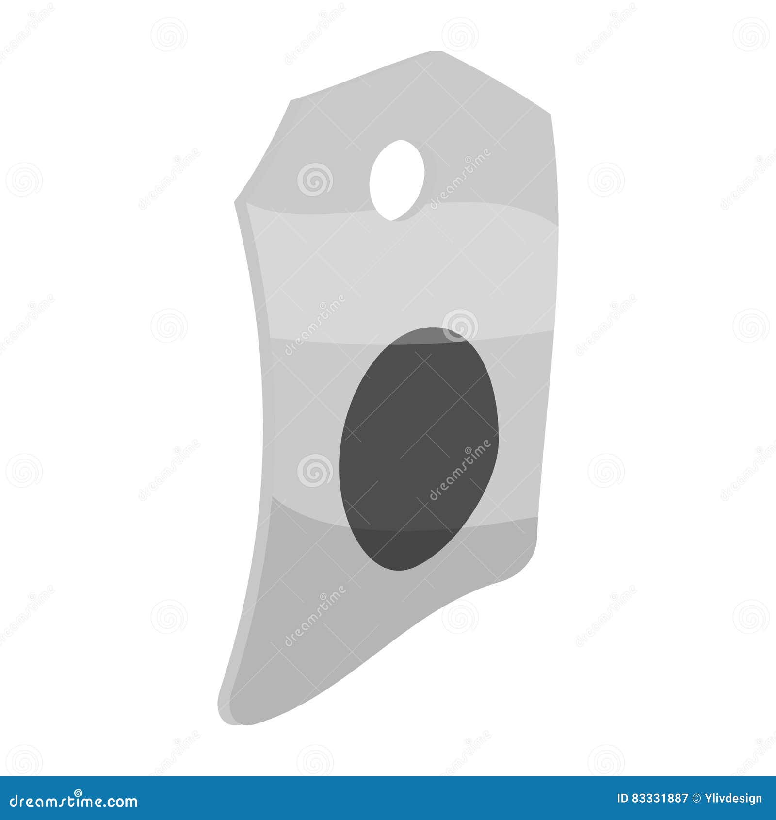 Tag Label Icon, Black Monochrome Style Stock Vector - Illustration of ...