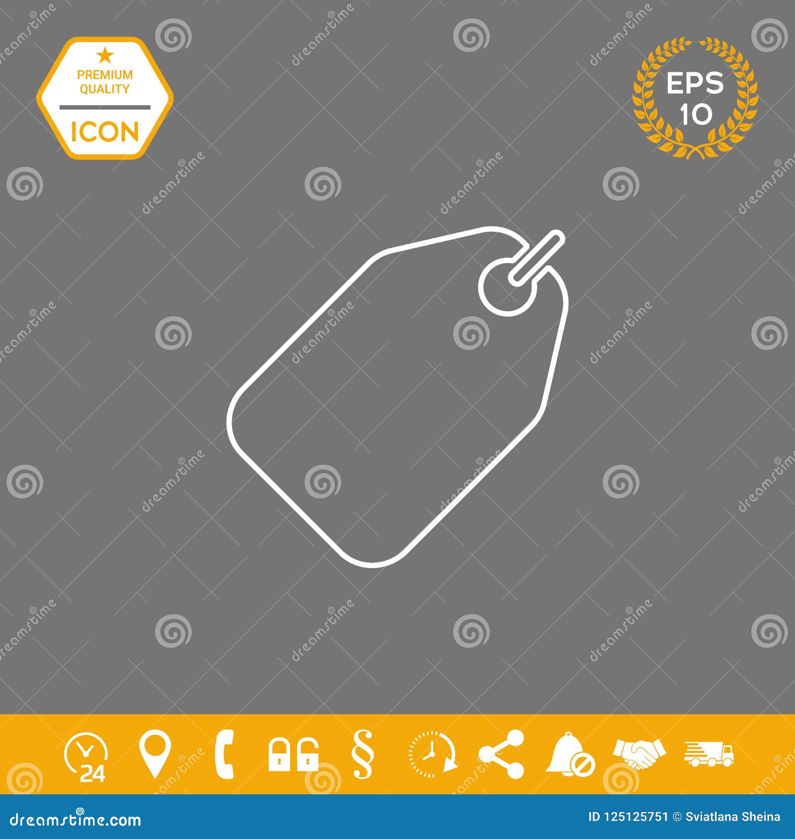 Tag Line Icon . Graphic Elements for Your Design Stock Vector ...