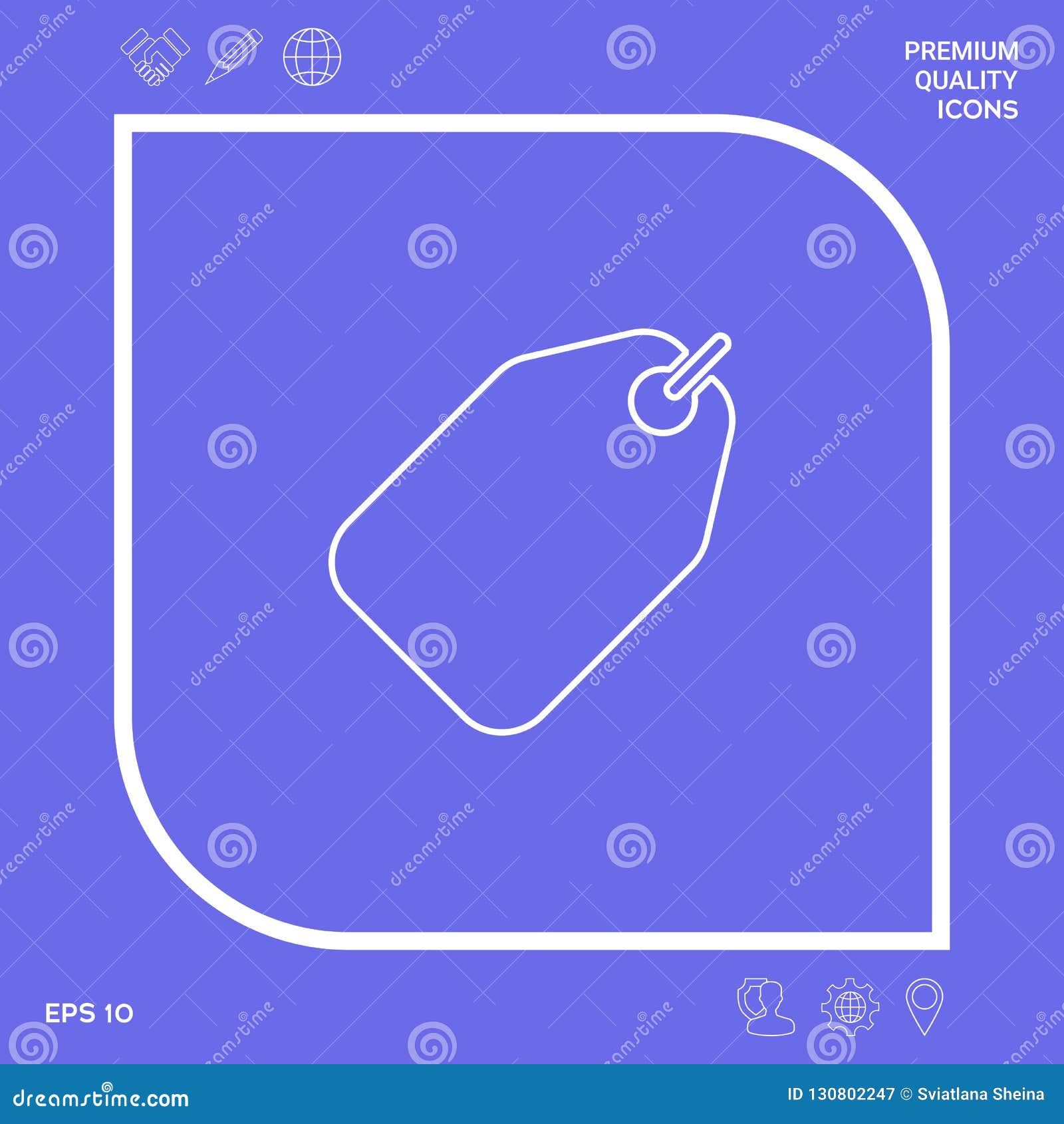 Tag Line Icon. Graphic Elements for Your Design Stock Vector ...