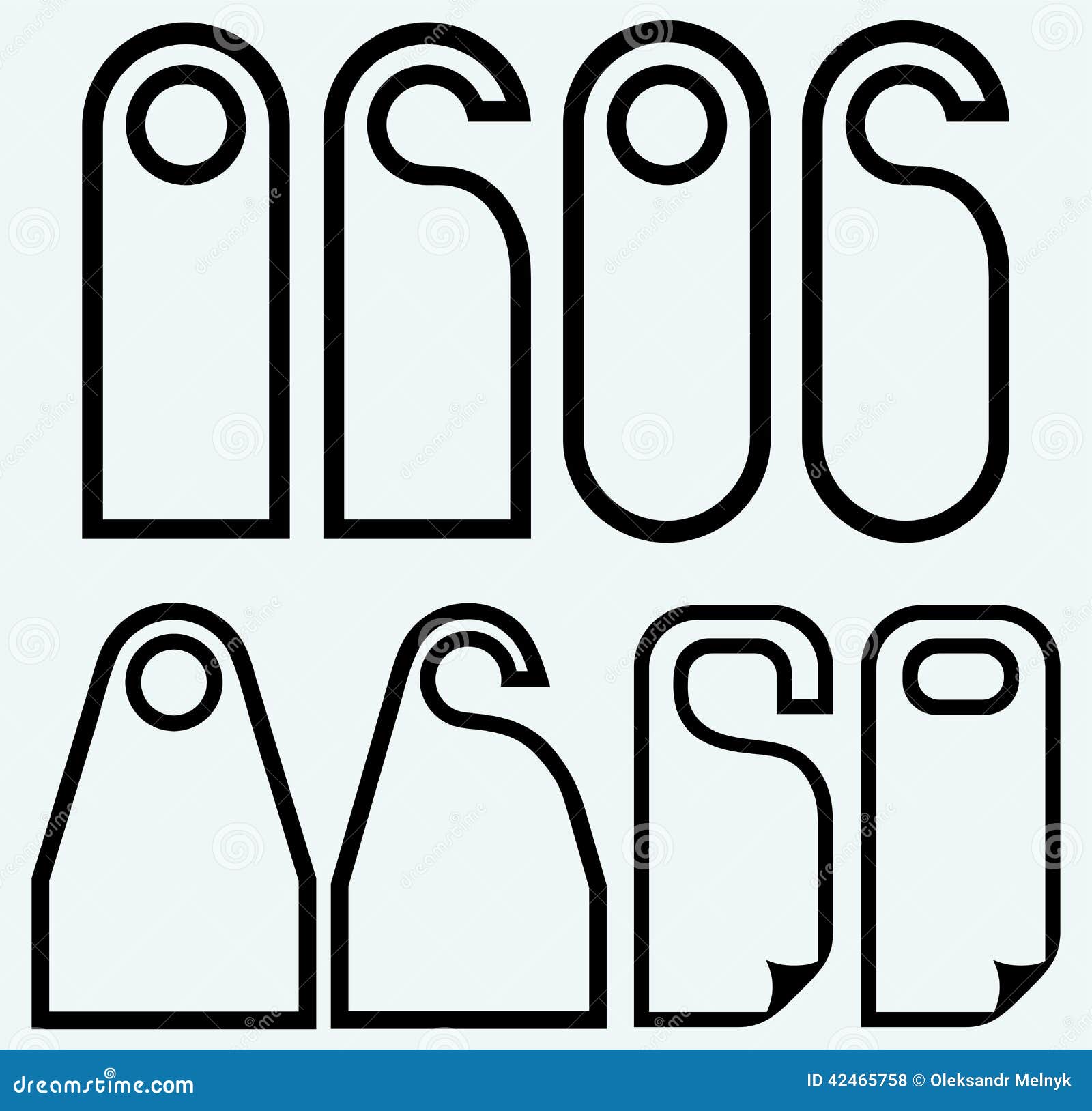 Tag. Message on the Door Handle Stock Vector - Illustration of card ...