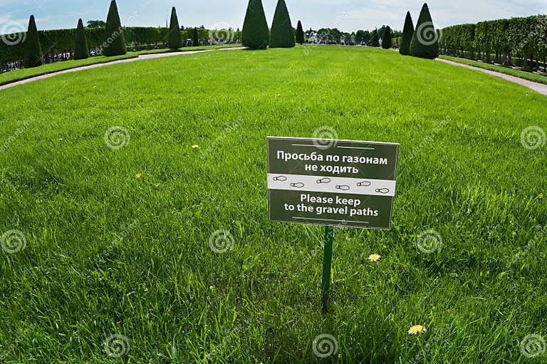 Tag with Notice on Green Grass Stock Photo - Image of placard ...