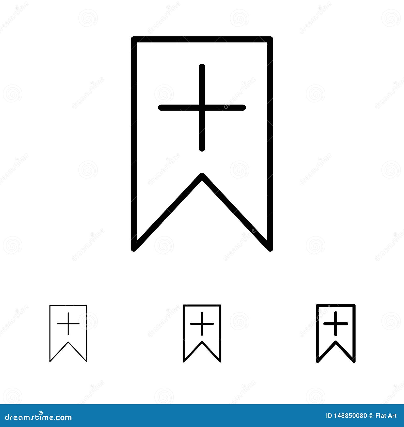 Tag, Plus, Interface, User Bold and Thin Black Line Icon Set Stock ...