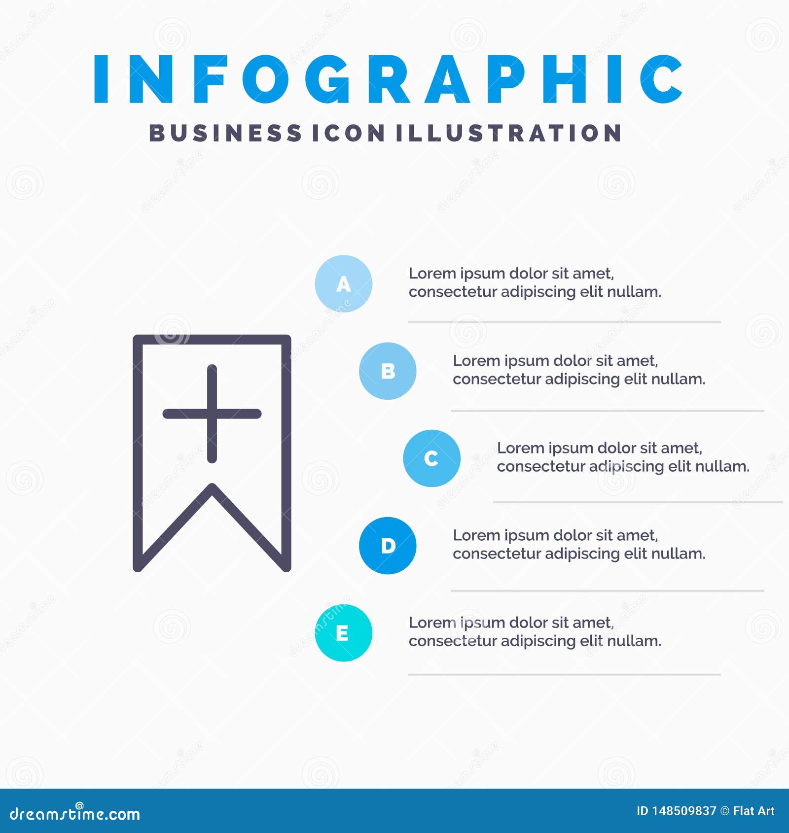 Tag, Plus, Interface, User Line Icon with 5 Steps Presentation ...