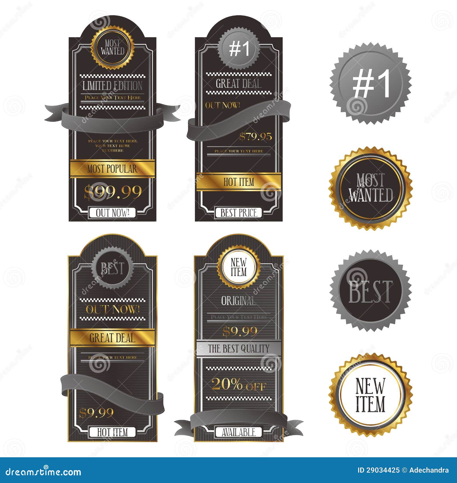 Tag Promotion Label Classic Stock Vector - Illustration of graphic ...