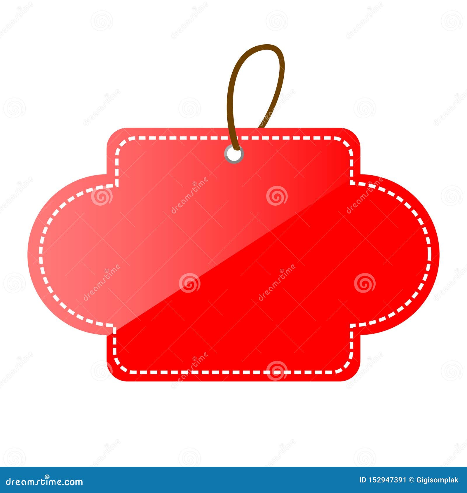 Simple Vector Red Shining Blank Star, Rounded Corner Tag, Isolated on ...