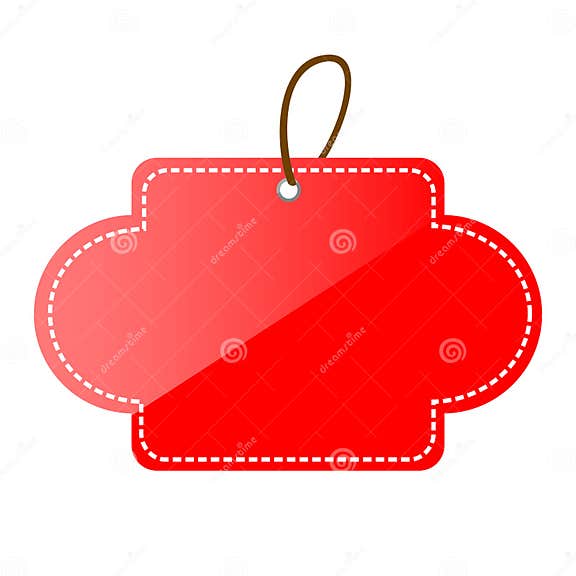 Simple Vector Red Shining Blank Star, Rounded Corner Tag, Isolated on ...