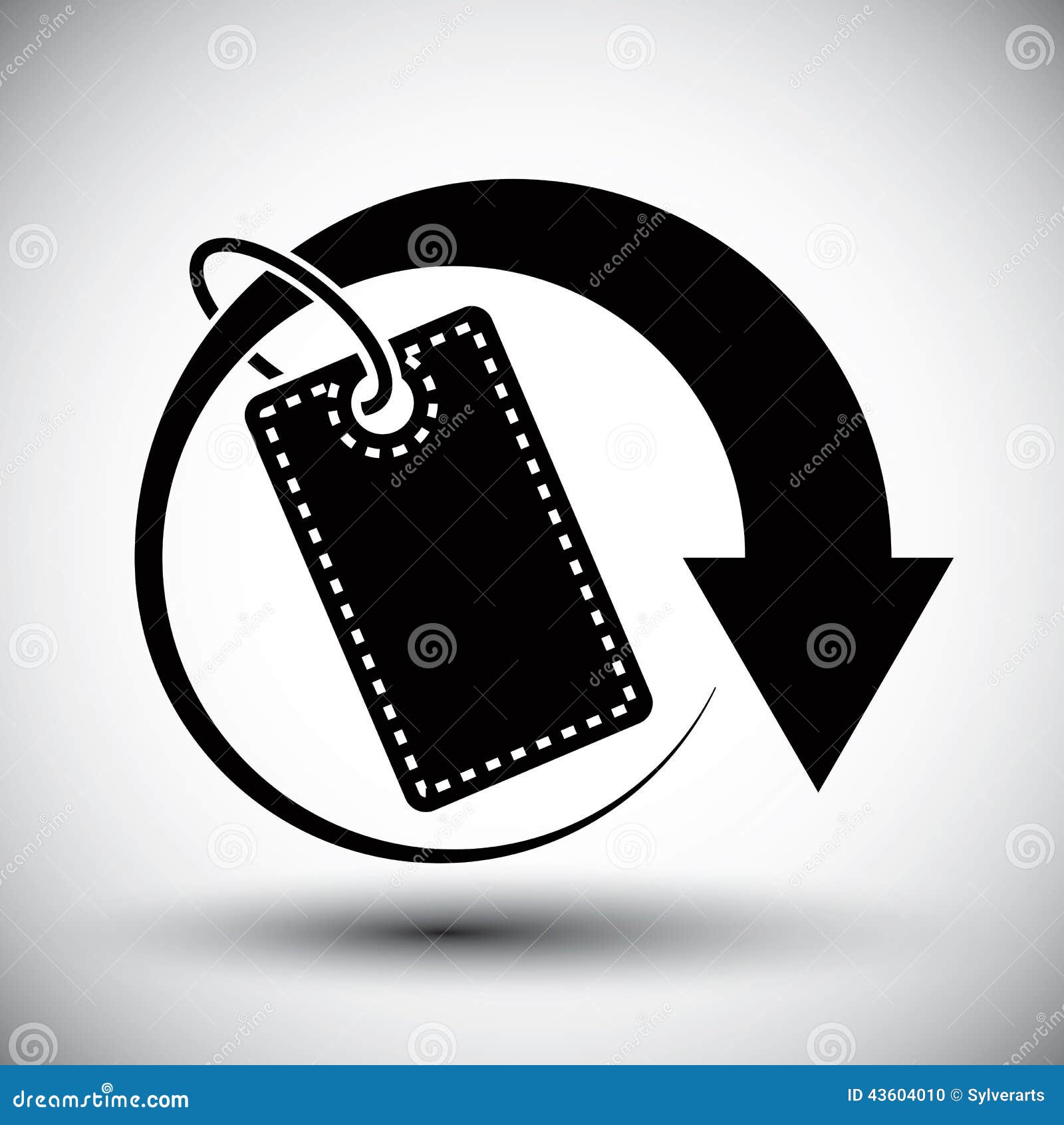 Tag Retail Theme Vector Simple Single Color Icon. Stock Vector ...