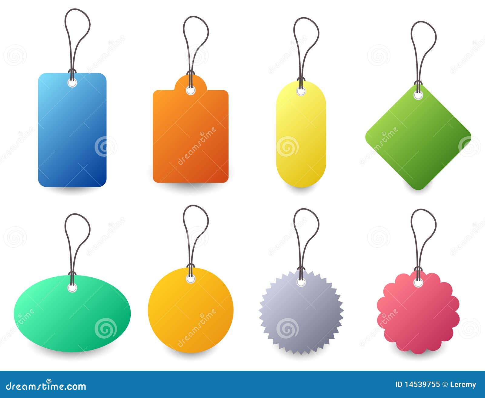 Tag Set Vector stock vector. Illustration of color, black - 14539755