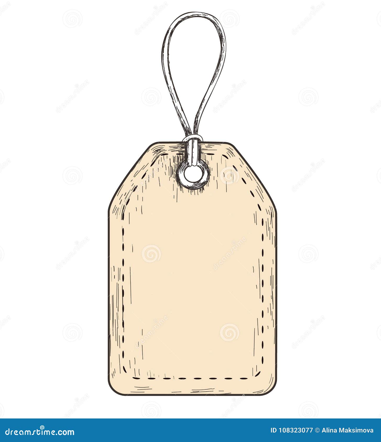 Tag Sketch Vector Illustration. Stock Vector - Illustration of paper ...