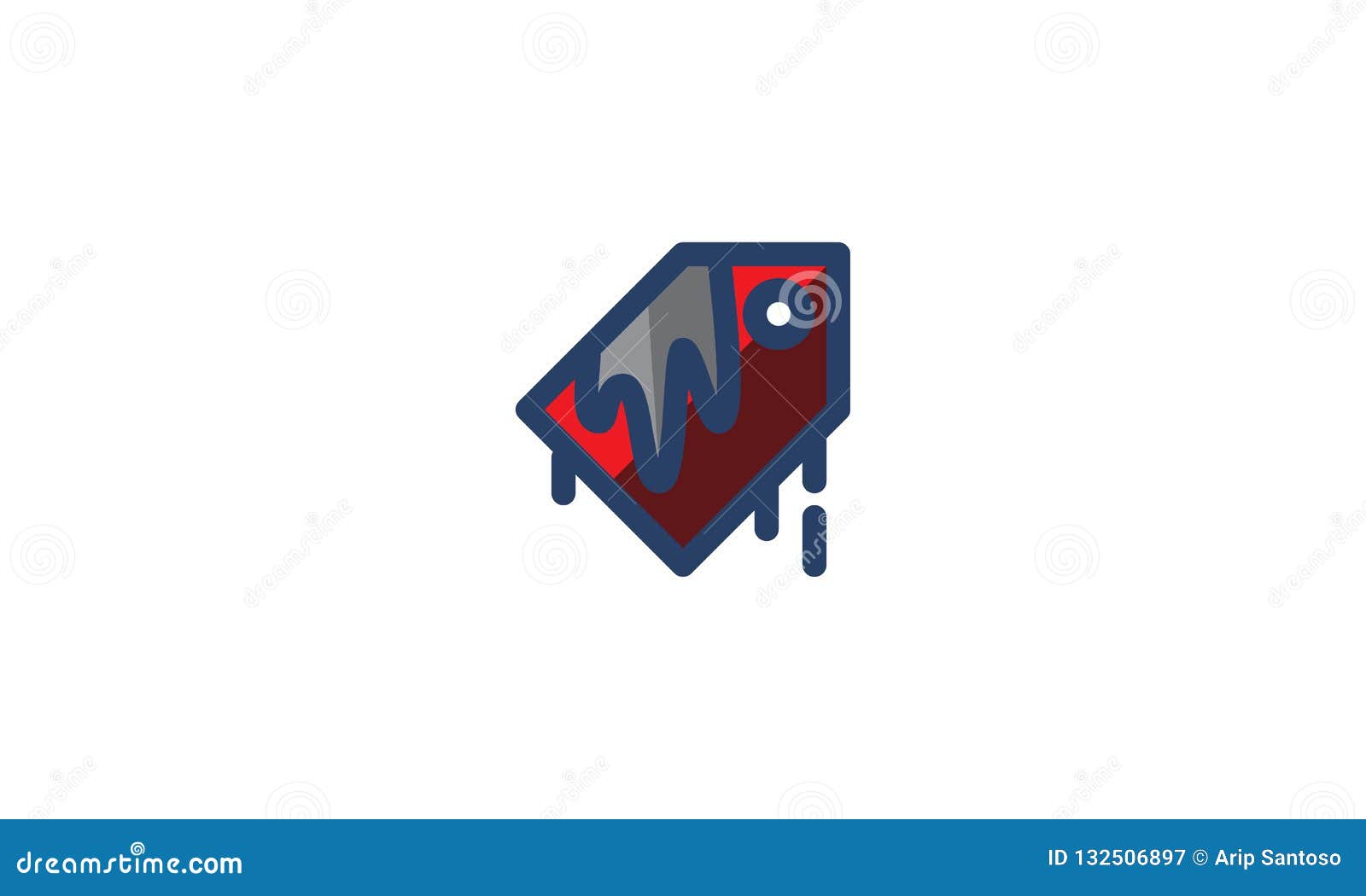 Tag Snow Icon Winter Template Vector Stock Vector - Illustration of ...