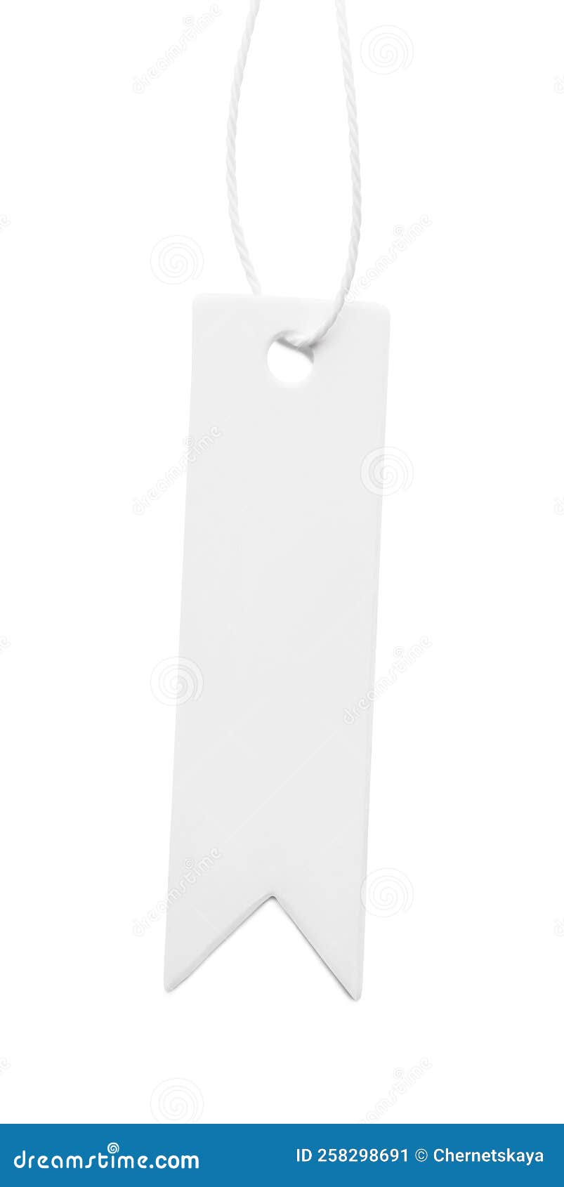 Tag with Space for Text Isolated on White, Top View Stock Image - Image ...