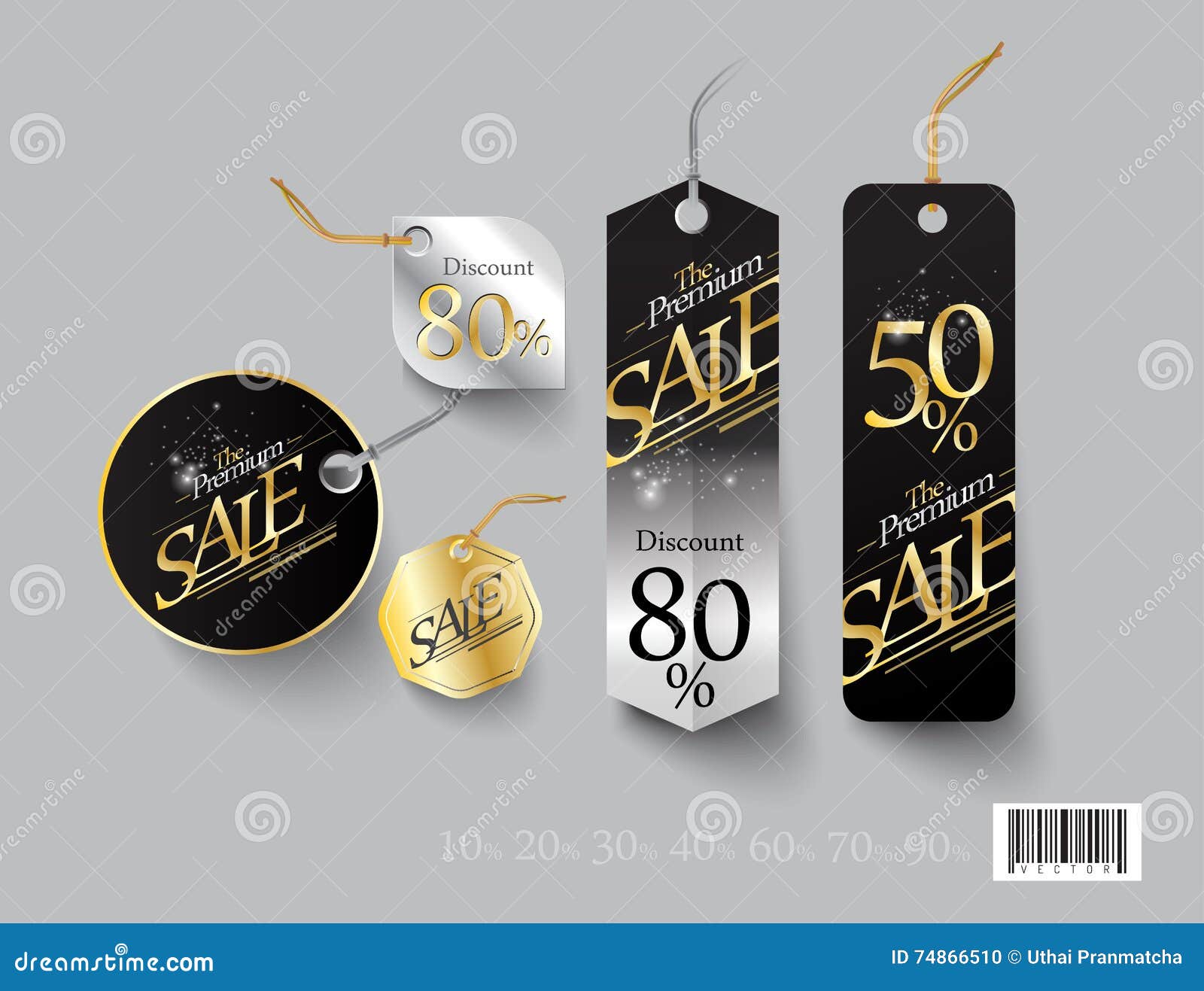 Tag Template Design. Discount Sale Promotion Stock Vector ...