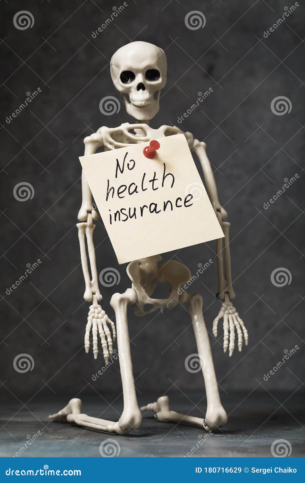 Tag with Text and Skeleton. Concept on the Topic of Expensive Health ...