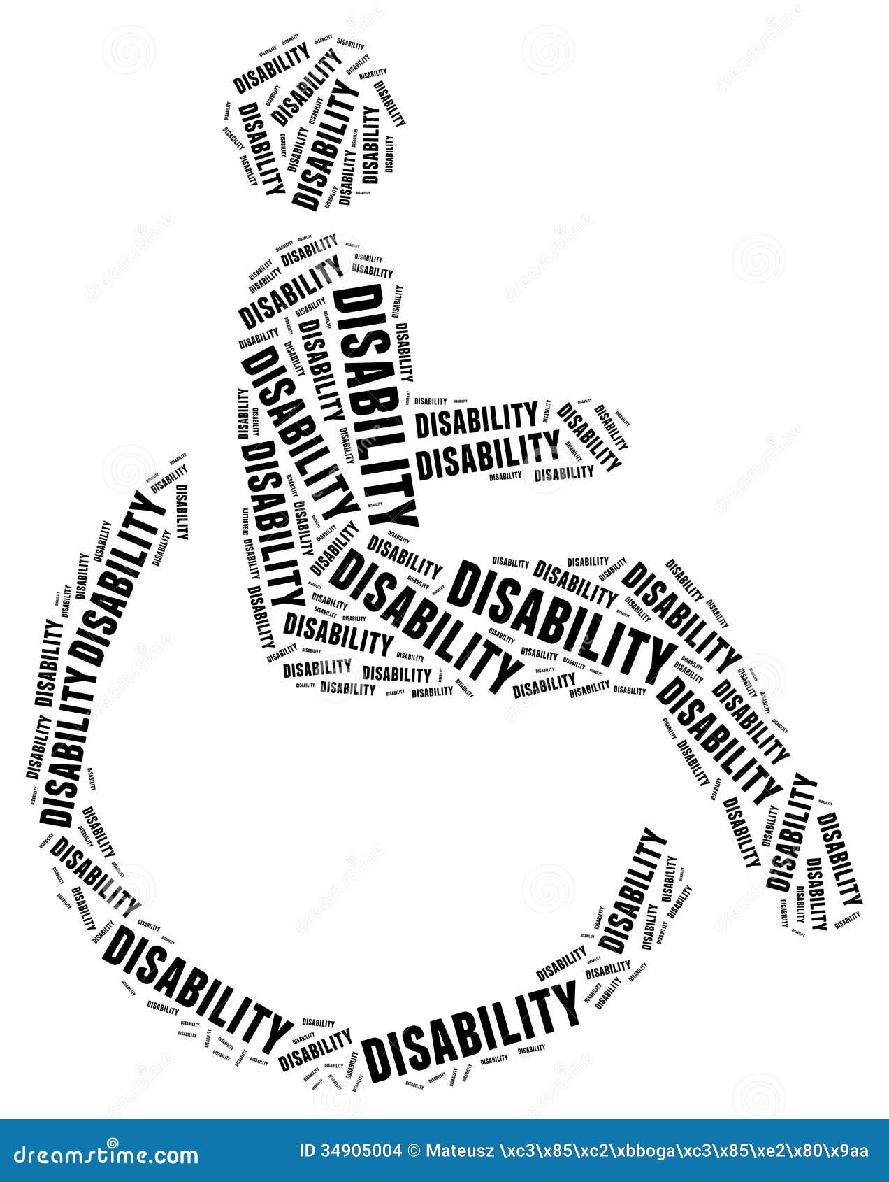 Tag or Word Cloud Disability Related Stock Illustration - Illustration ...